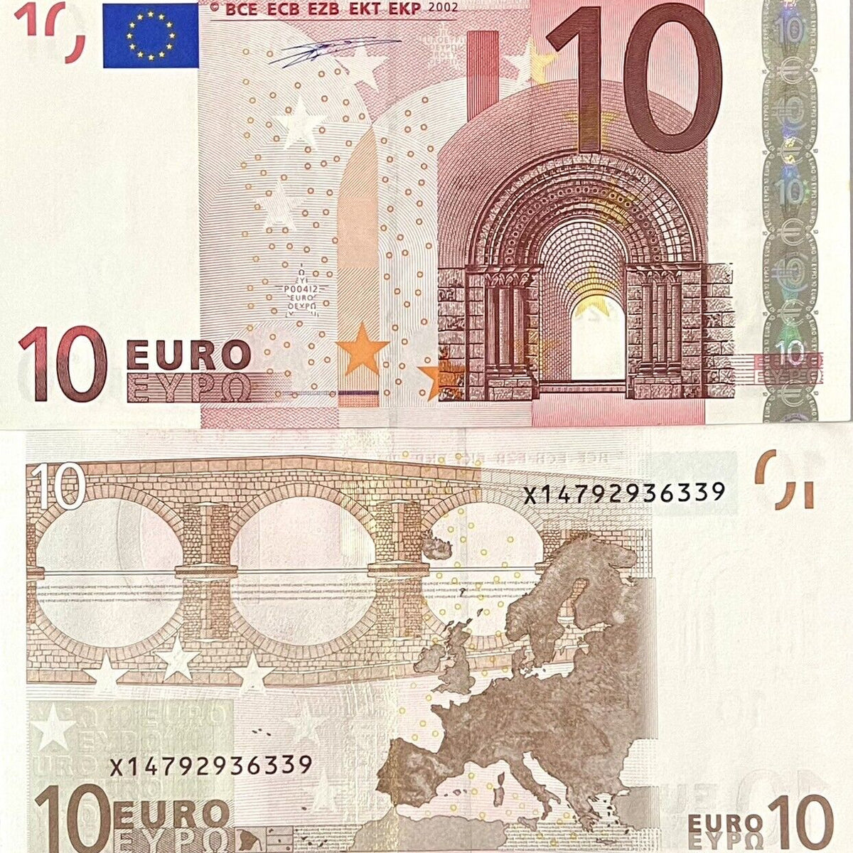Euro 10 Euro Germany 2002 P 2 x UNC – Noteshobby
