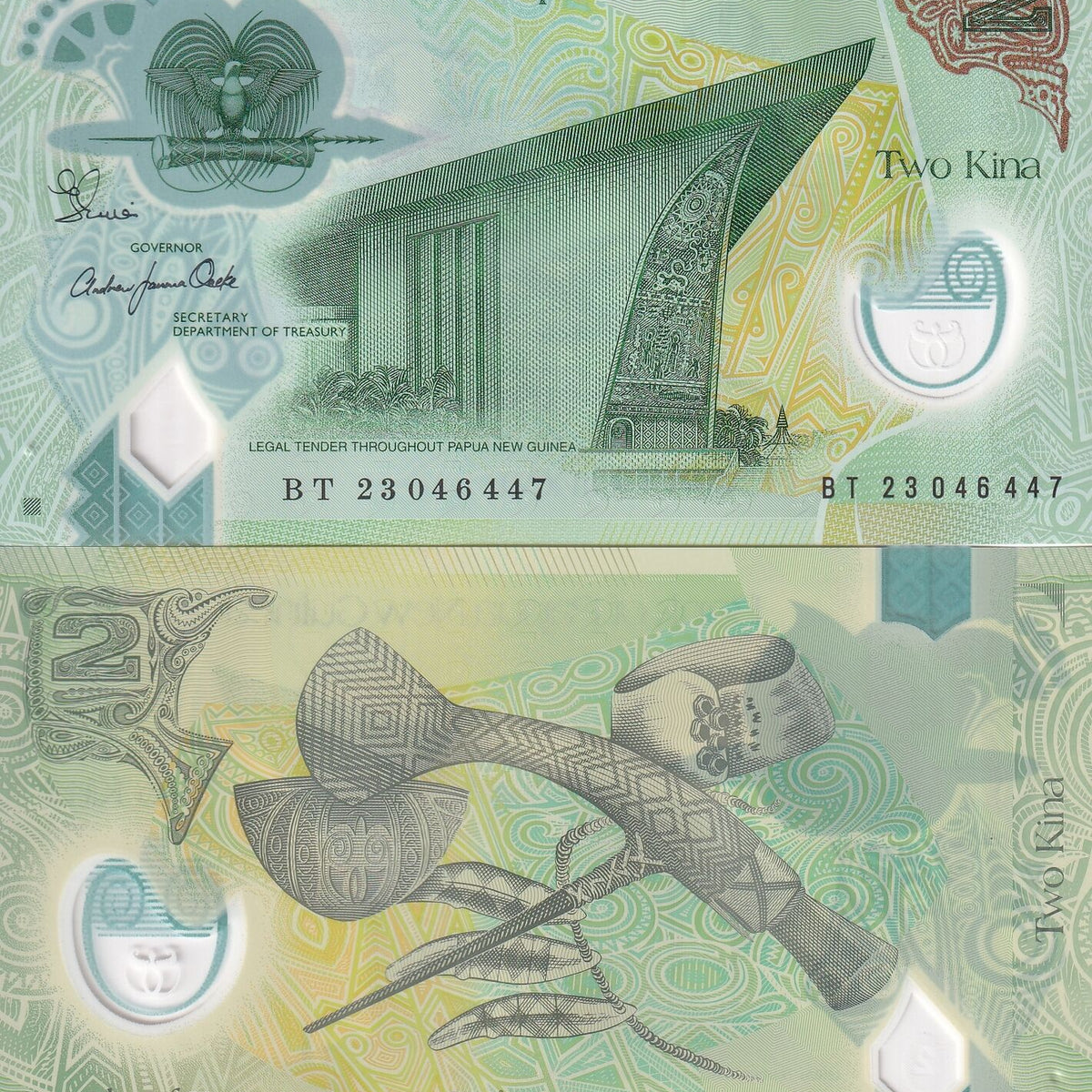 Papua New Guinea 2 Kina 2023 P 50 Polymer UNC – Noteshobby