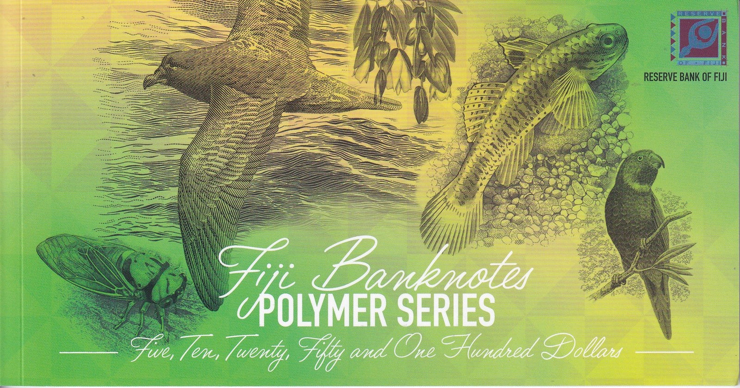 Fiji SET 5 IN folder Matching UNC 5 10 20 50 100 Dollars 2026 2025 NEW ...