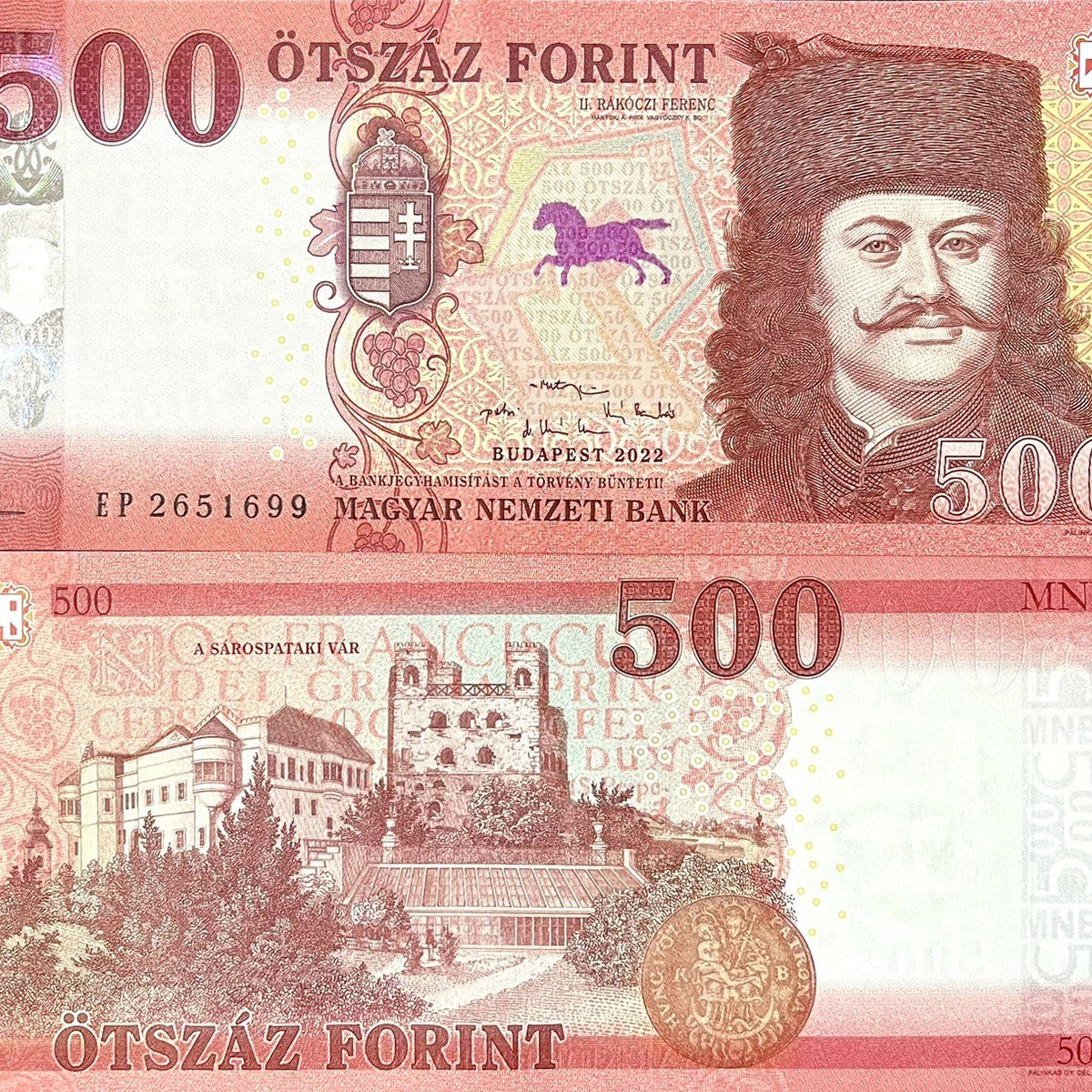 Hungary 500 Forint 2022 P 202 a UNC – NotesHOBBY