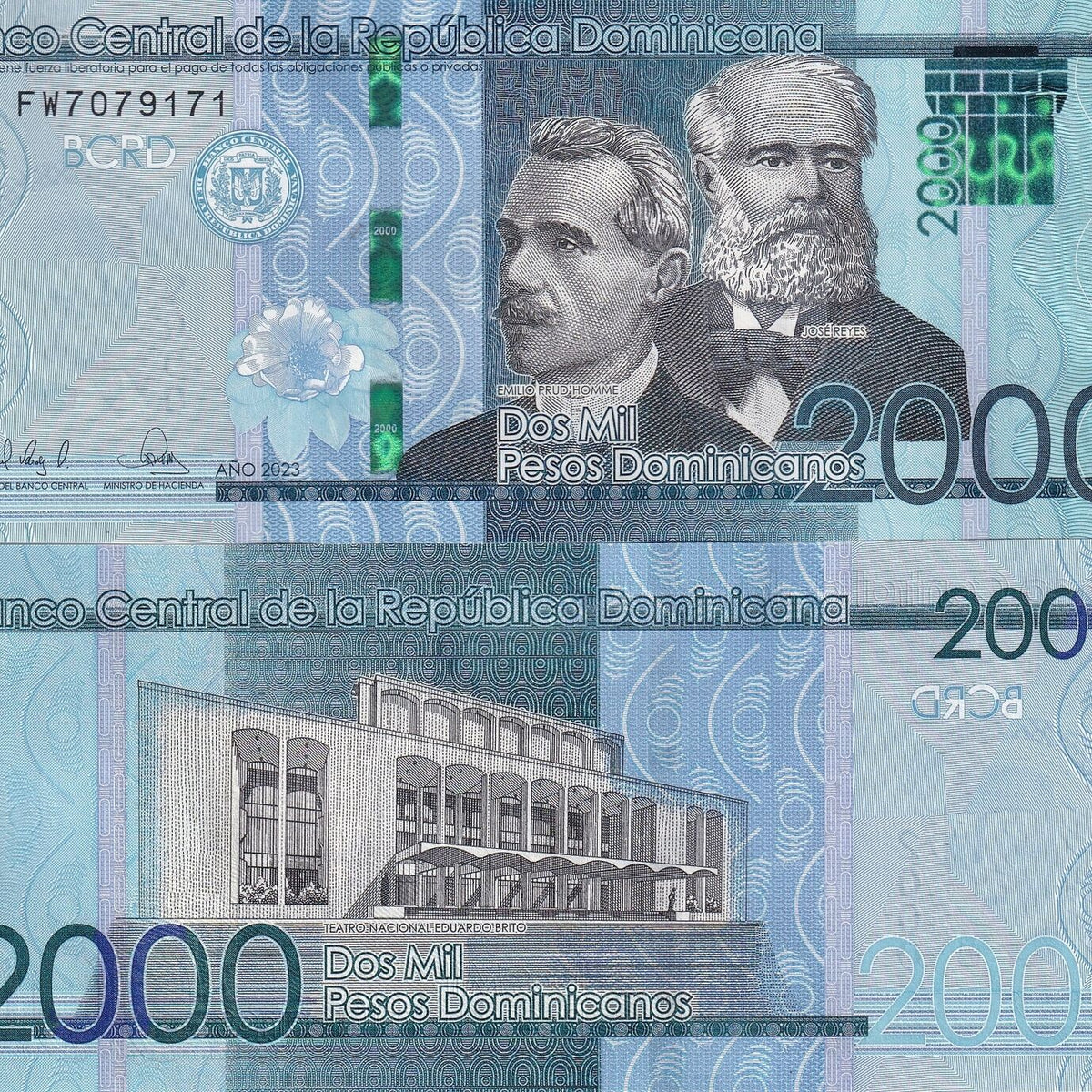 Dominican Republic 2000 Pesos 2023 P 194 UNC – NotesHOBBY