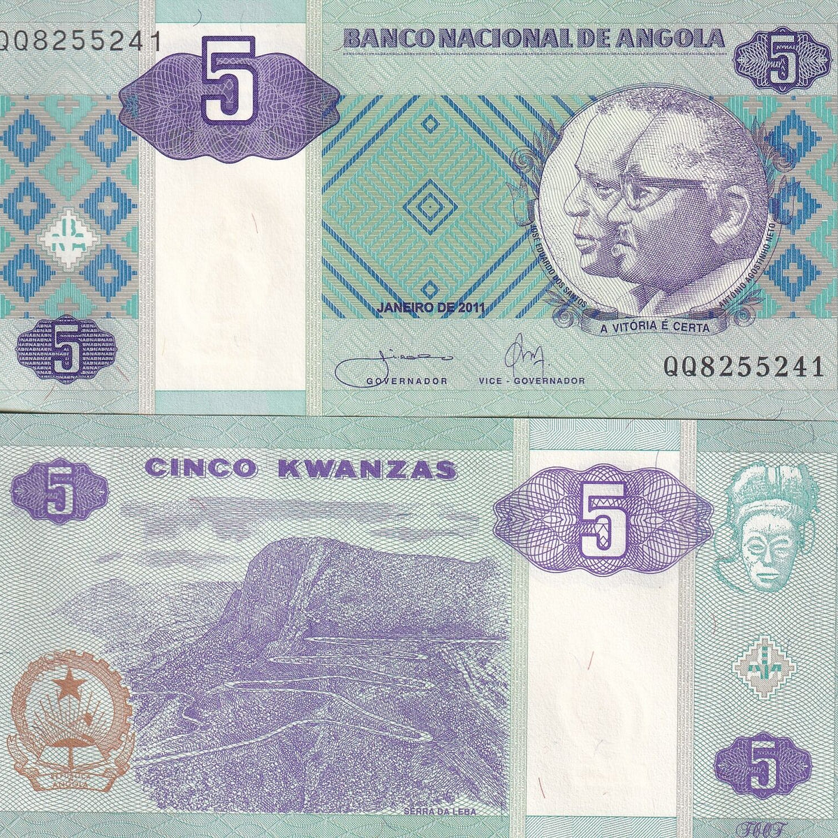 Angola 5 Kwanzas 2011 P 144 c Serra da Leba UNC – NotesHOBBY