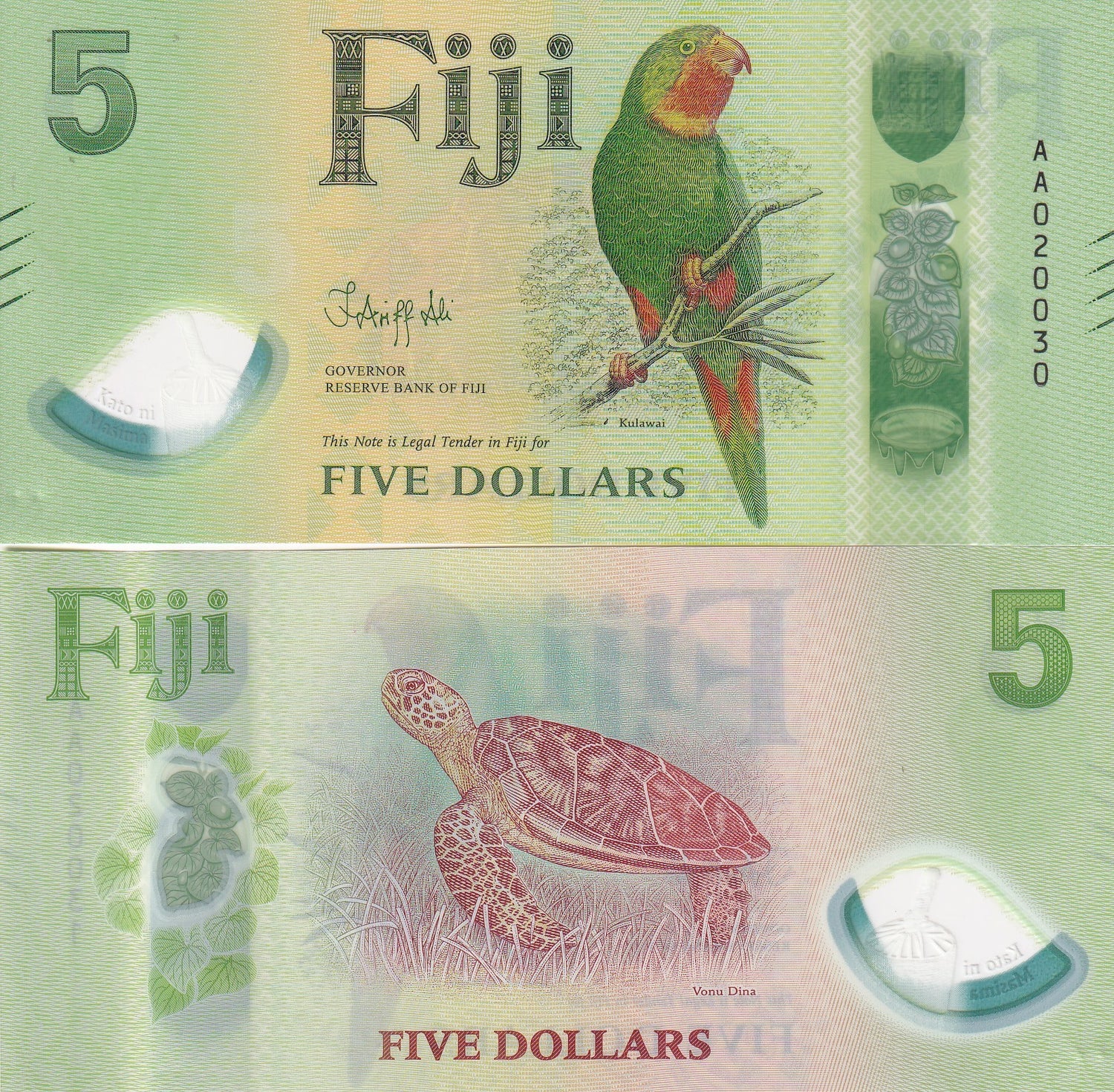 Fiji SET 3 UNC 5 10 20 Dollars 2026 2025 P NEW Polymer LOT 3 SETS = 9 ...