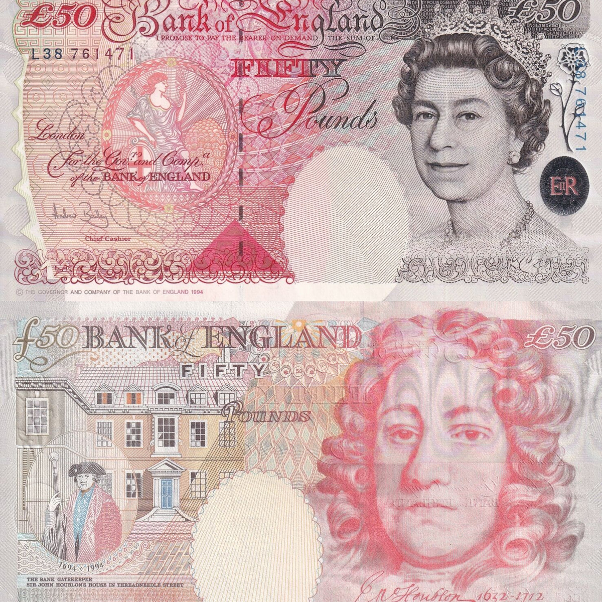 Great 50 Pounds England ND 1994 (2006) A. Bailey P 388 c UNC – NotesHOBBY