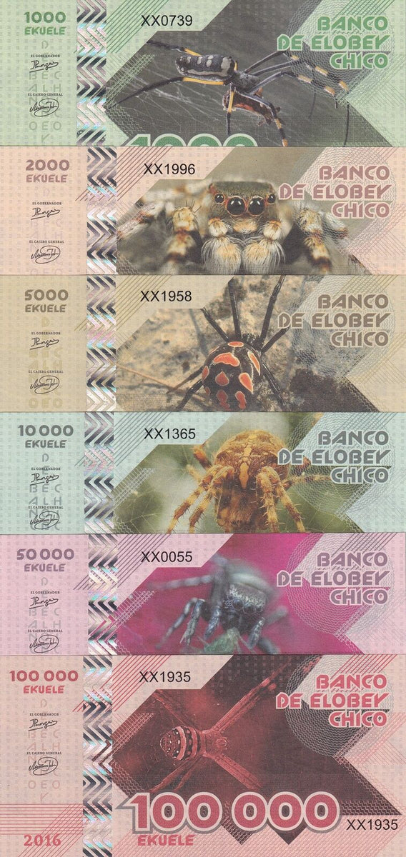 Elobey CHICO Set 6 1000 2000 5000 10000 50000 100000 Ekuele 2016 Spide ...