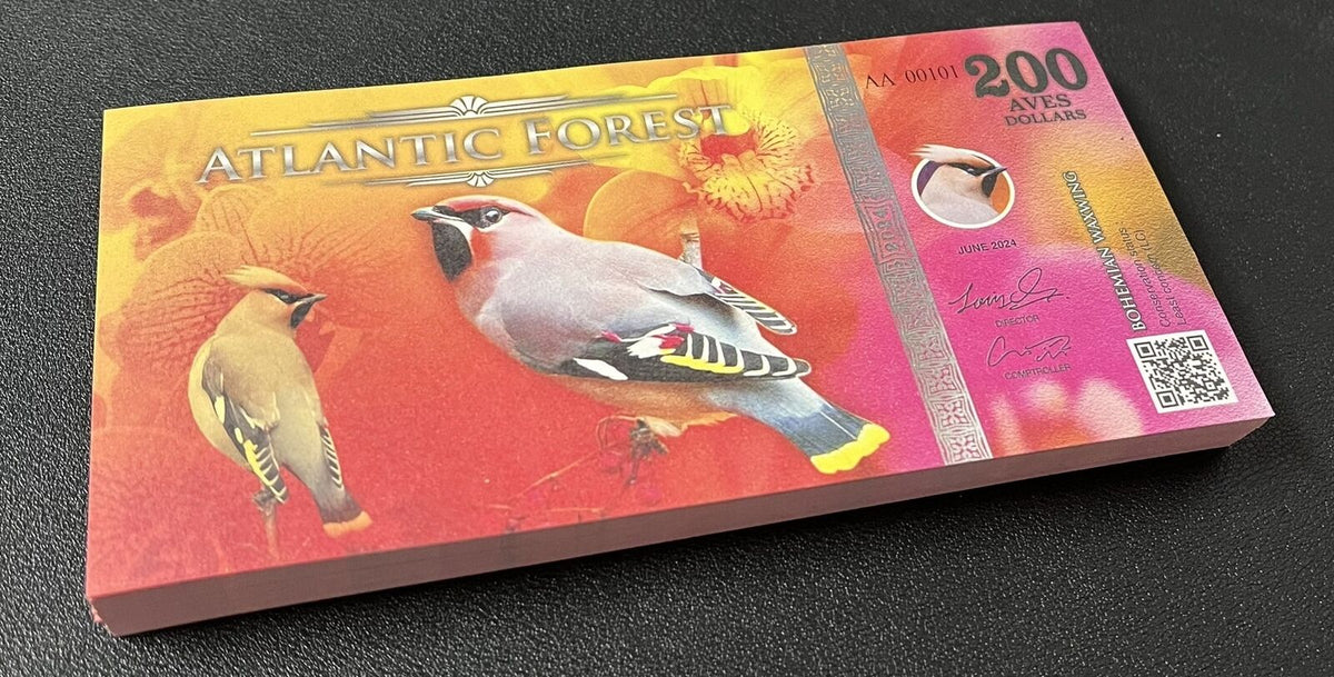 ATLANTIC FOREST 200 AVES DOLLARS BOHEMIAN WAWING 2024 Fantasy Lot 100 ...