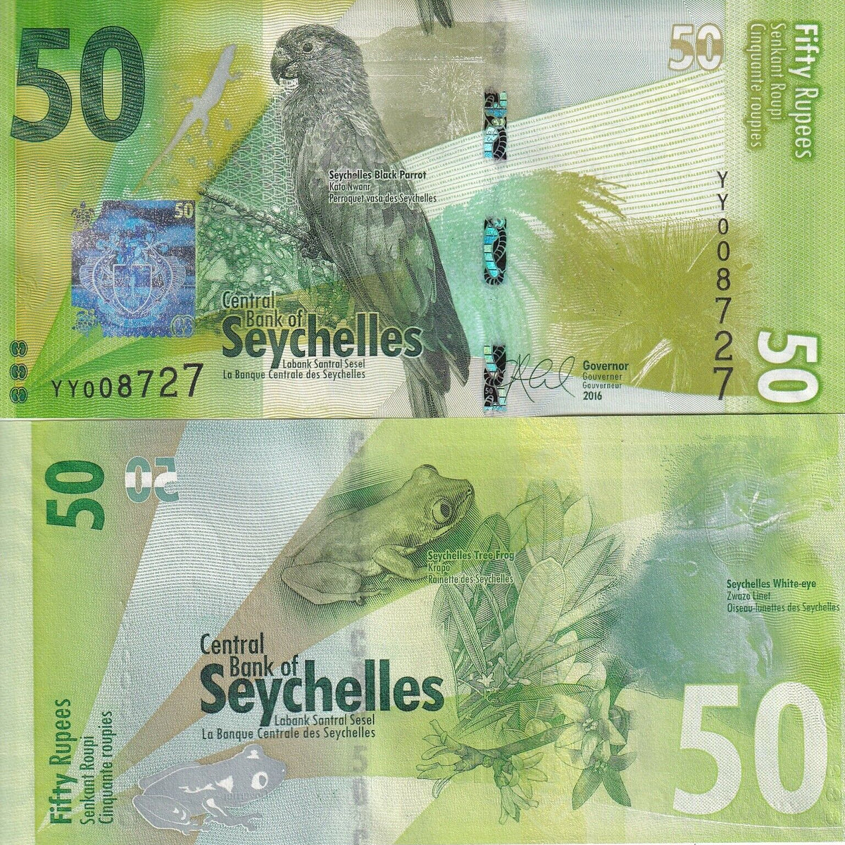 Seychelles 50 Rupees ND 2016 P 49* Replacement YY UNC – NotesHOBBY