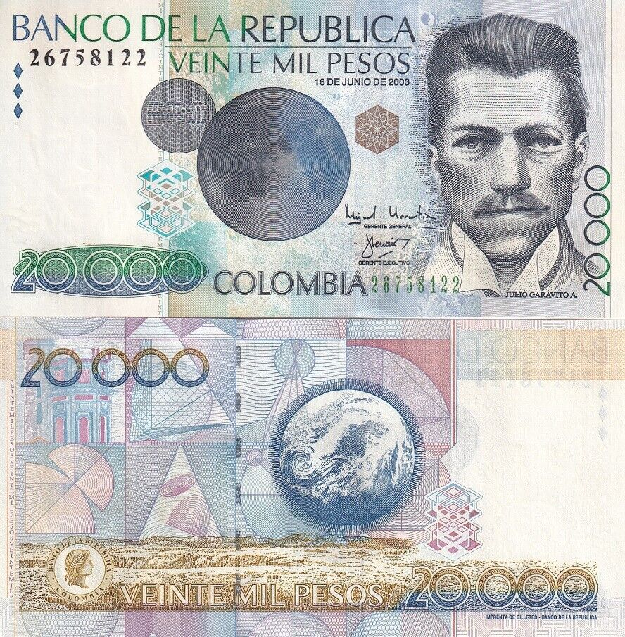 Colombia 20000 Pesos 2003 P 454 g UNC – Noteshobby