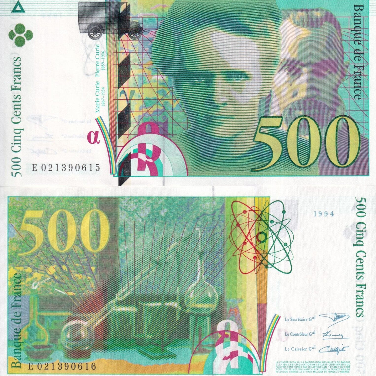 France 500 Francs 1994 P 160 UNC – NotesHOBBY