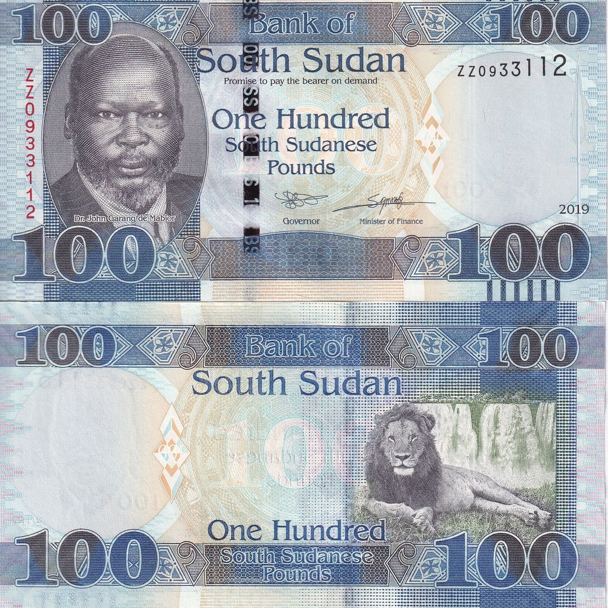 South Sudan 100 Pounds 2019 P 15* Replacement UNC – NotesHOBBY