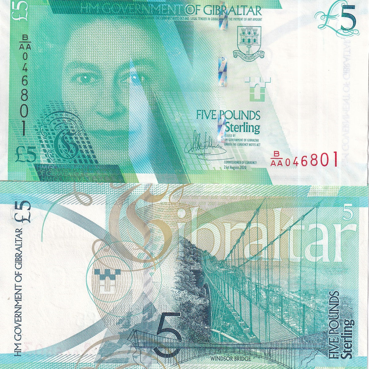 Gibraltar 5 Pounds 2020/2021 P 42 UNC – Noteshobby