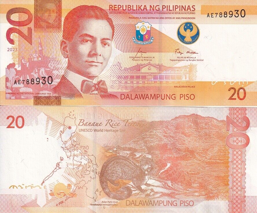 Philippines 20 Pesos 2023 P 230 UNC – Noteshobby