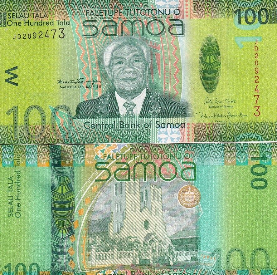 Samoa 100 Tala ND 2017 P 44 b UNC – Noteshobby