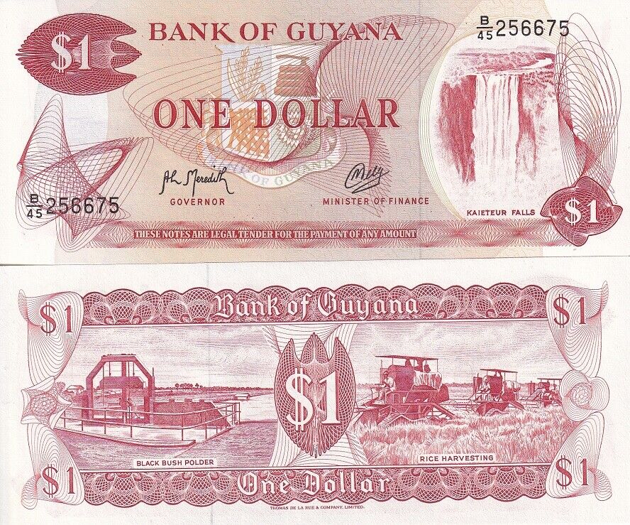 Guyana 1 Dollars 1989 P 21 g UNC – Noteshobby