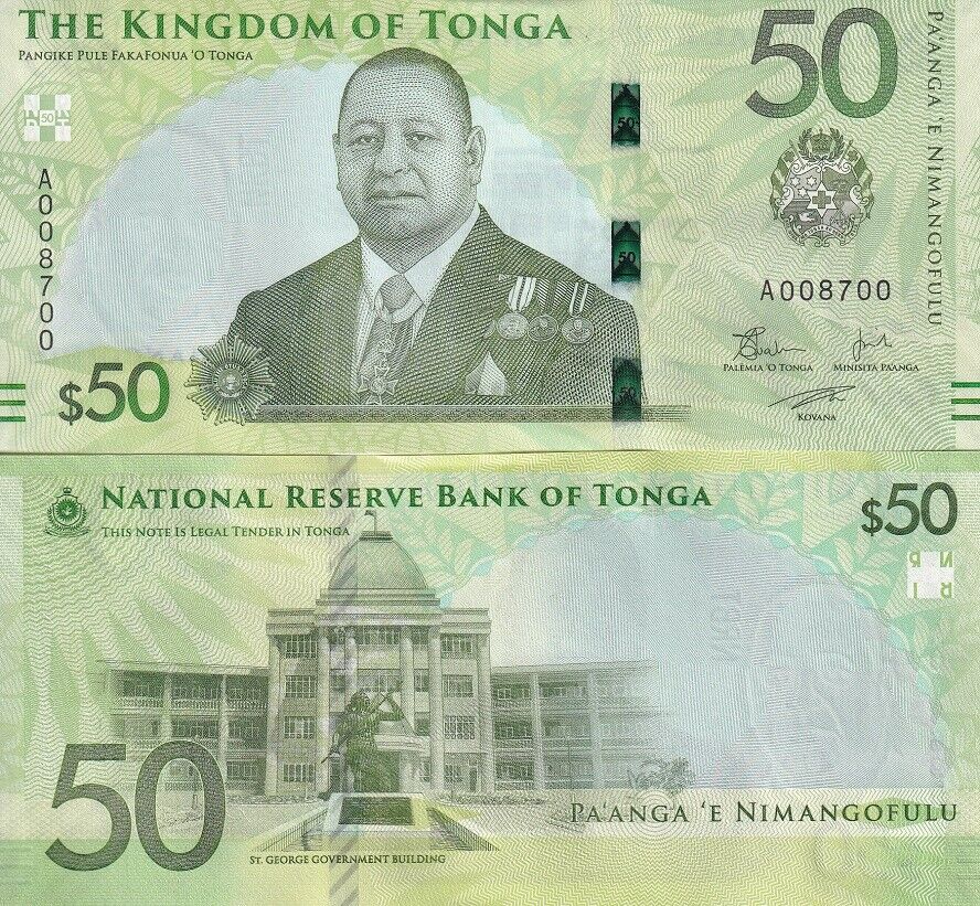 Tonga 50 Pananga 2023 2024 P 54 NEW Design ST. GEORGE UNC – Noteshobby