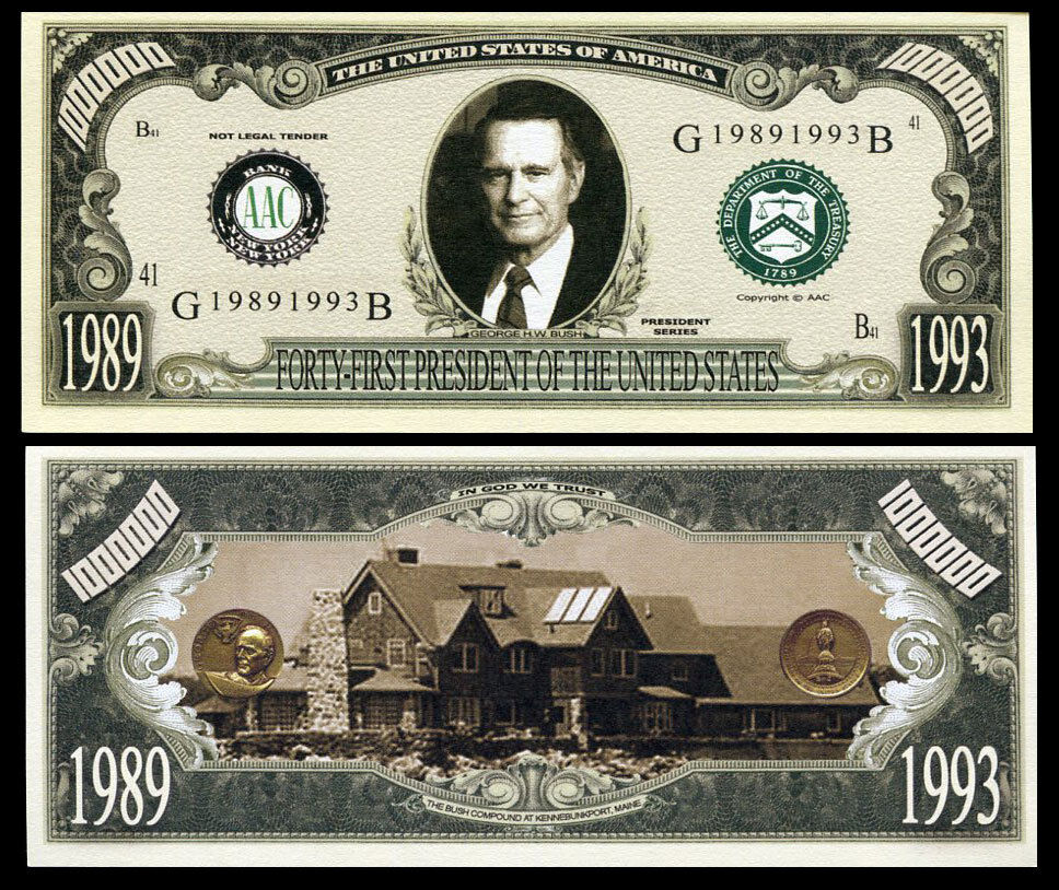 UNITED STATES USA FORTY-FIRST PRESIDENT GEORGE H.W. BUSH 1989-1993 BIL ...
