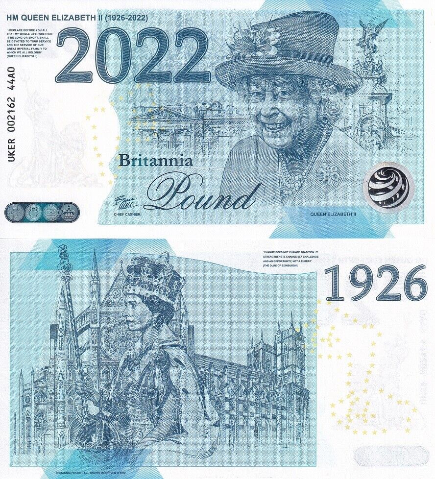 Great Britain 1926-2022 HM Queen Elizabeth II in Memory Britannia ...