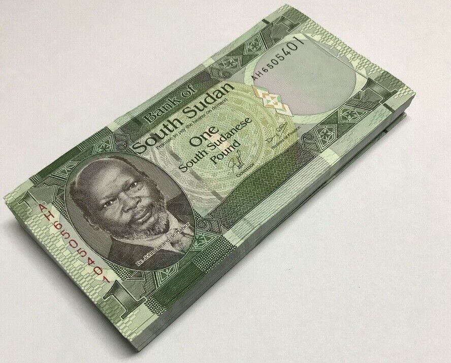 South Sudan 1 Pound ND 2011 P 5 UNC Lot 100 Pcs 1 BUNDLE – NotesHOBBY