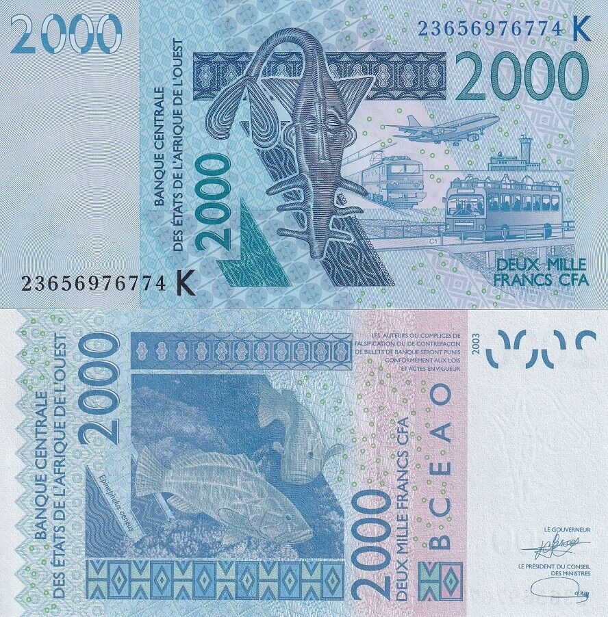 West African States Senegal 2000 Francs 2023 P 716 K UNC – NotesHOBBY
